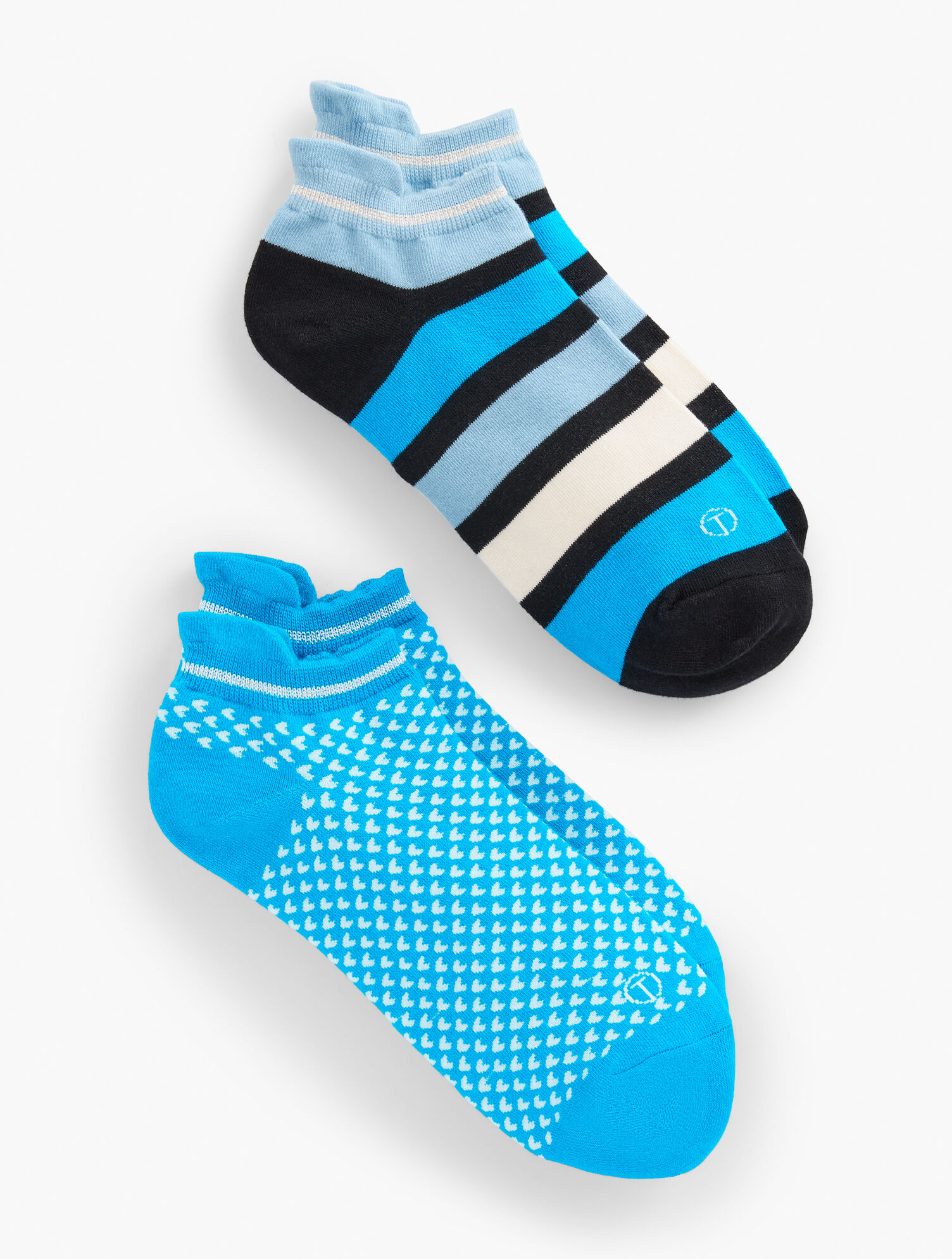 Icy Pattern Two Pair Ankle Socks | Talbots