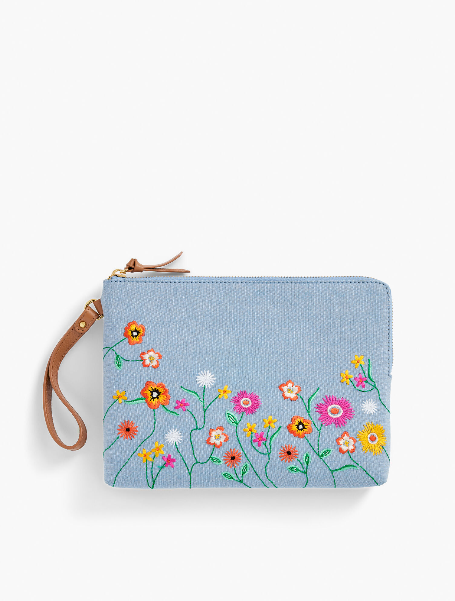 Floral Embroidered Wristlet | Talbots