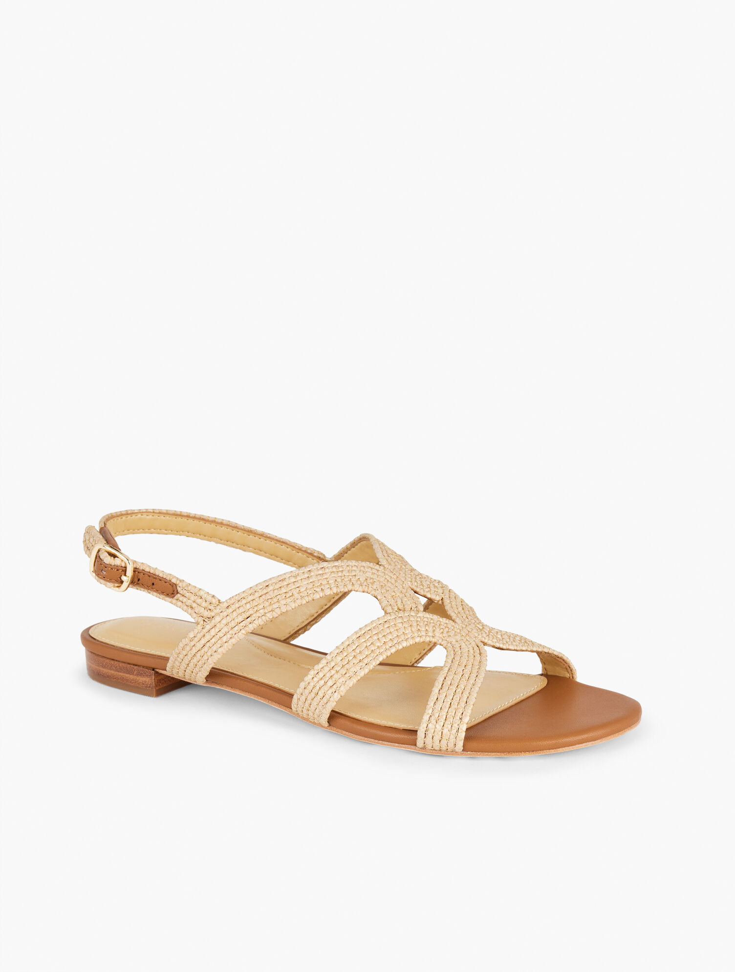 Keri Wrapped Raffia Flat Sandals | Talbots