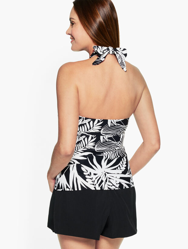 Sun Ocean Sand Ruched Halter Tankini - Silhouette Ferns | Talbots