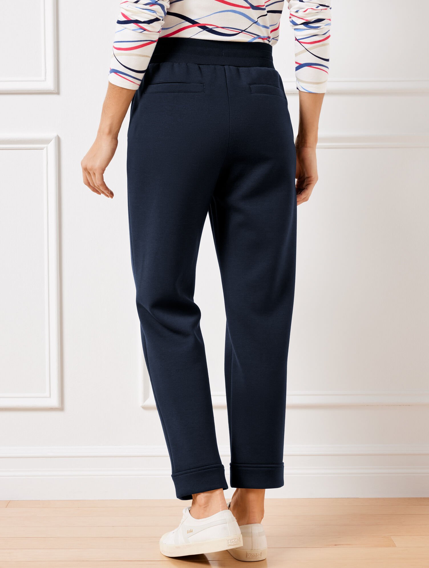 AirKnit Stretch Straight Leg Cuff Pants | Talbots