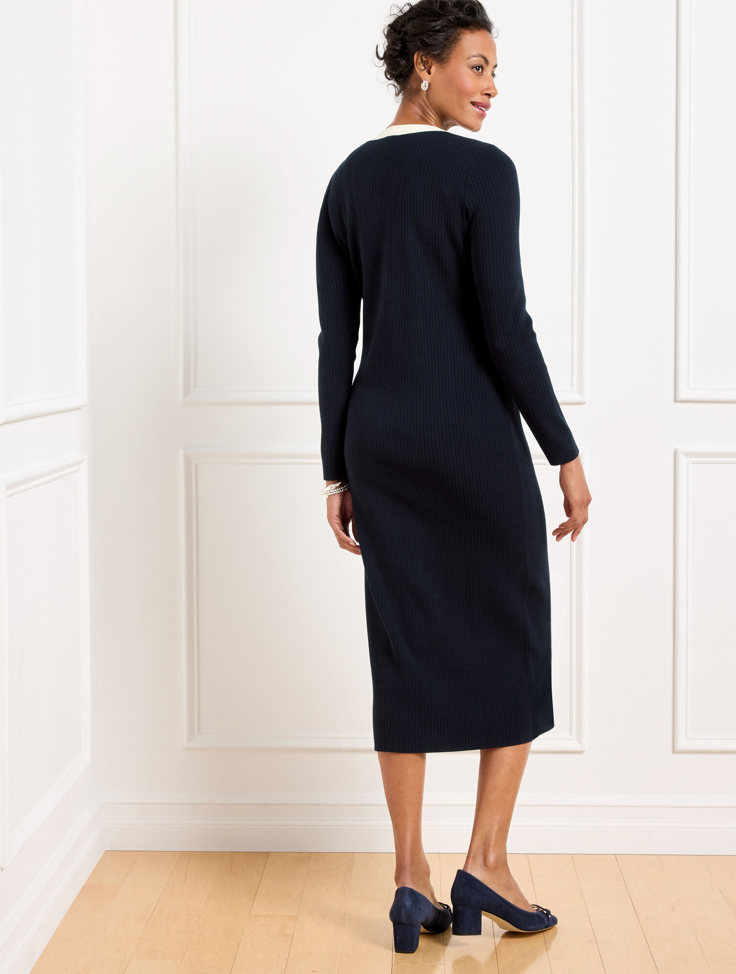 Ribbed Sweater Dress | Talbots