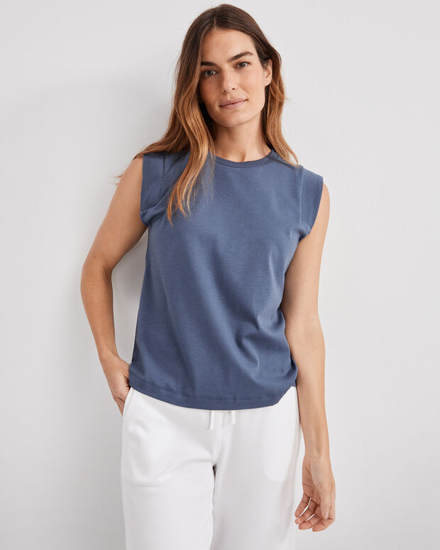 Organic Cotton Interlock Cap Sleeve Tee | Haven Well Within