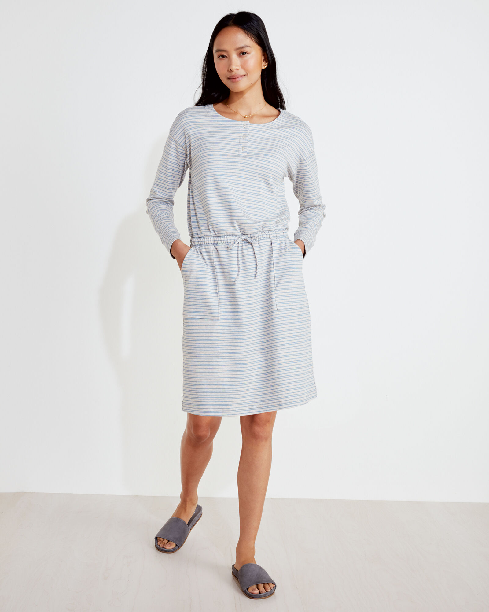 Organic Cotton Interlock Stripe Dress | Haven Well Within