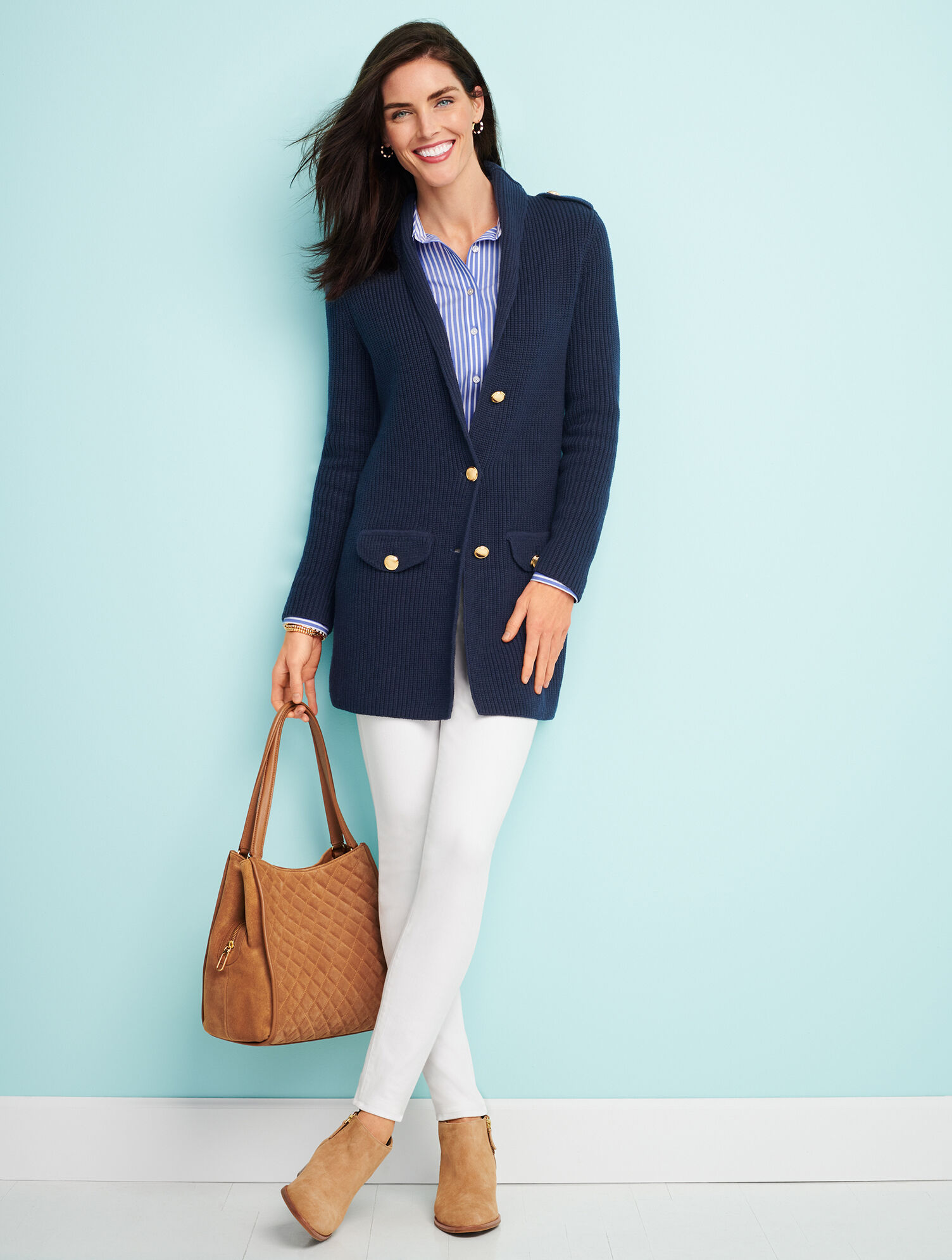Shaker Stitch Sweater Blazer | Talbots