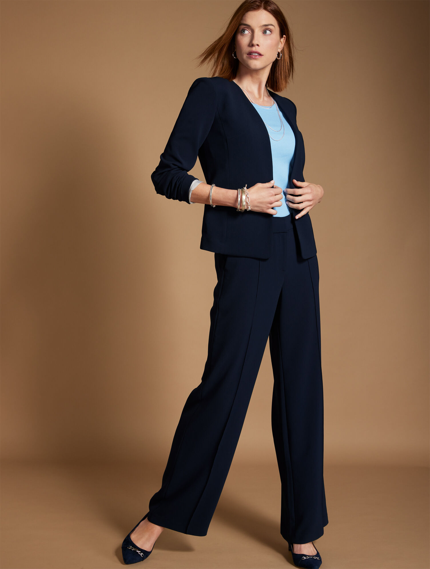 Easy Travel Open Front Jacket | Talbots