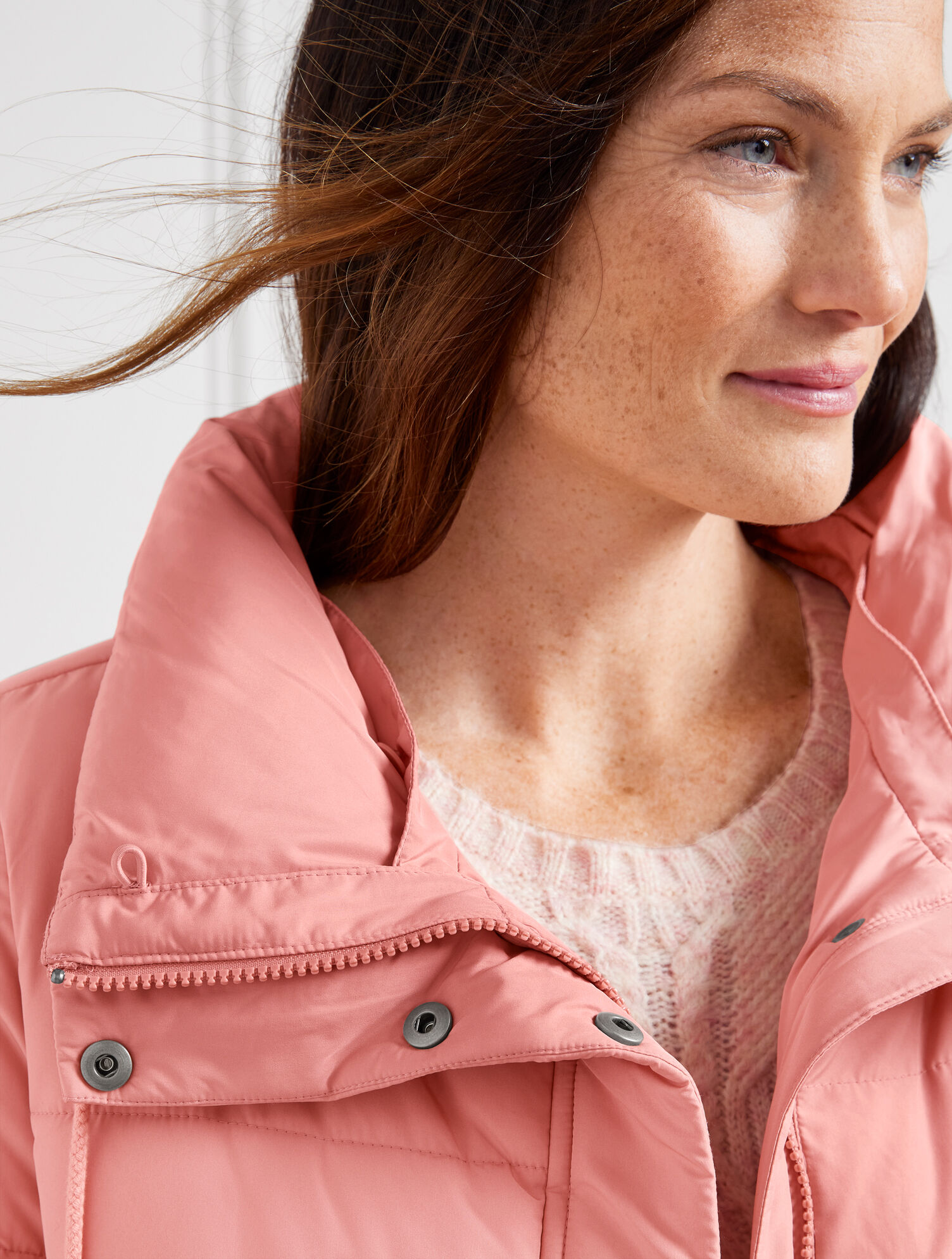 Faux Fur Collar Puffer Jacket | Talbots