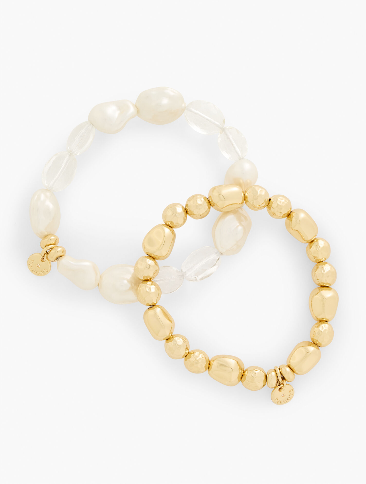Pearl & Crystal Beaded Stretch Bracelet Set | Talbots