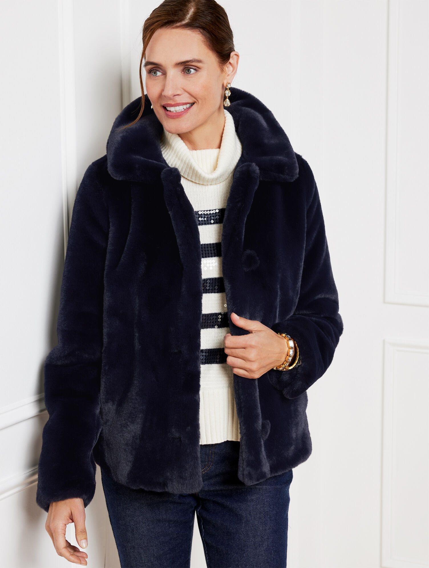 Faux Fur Coat | Talbots