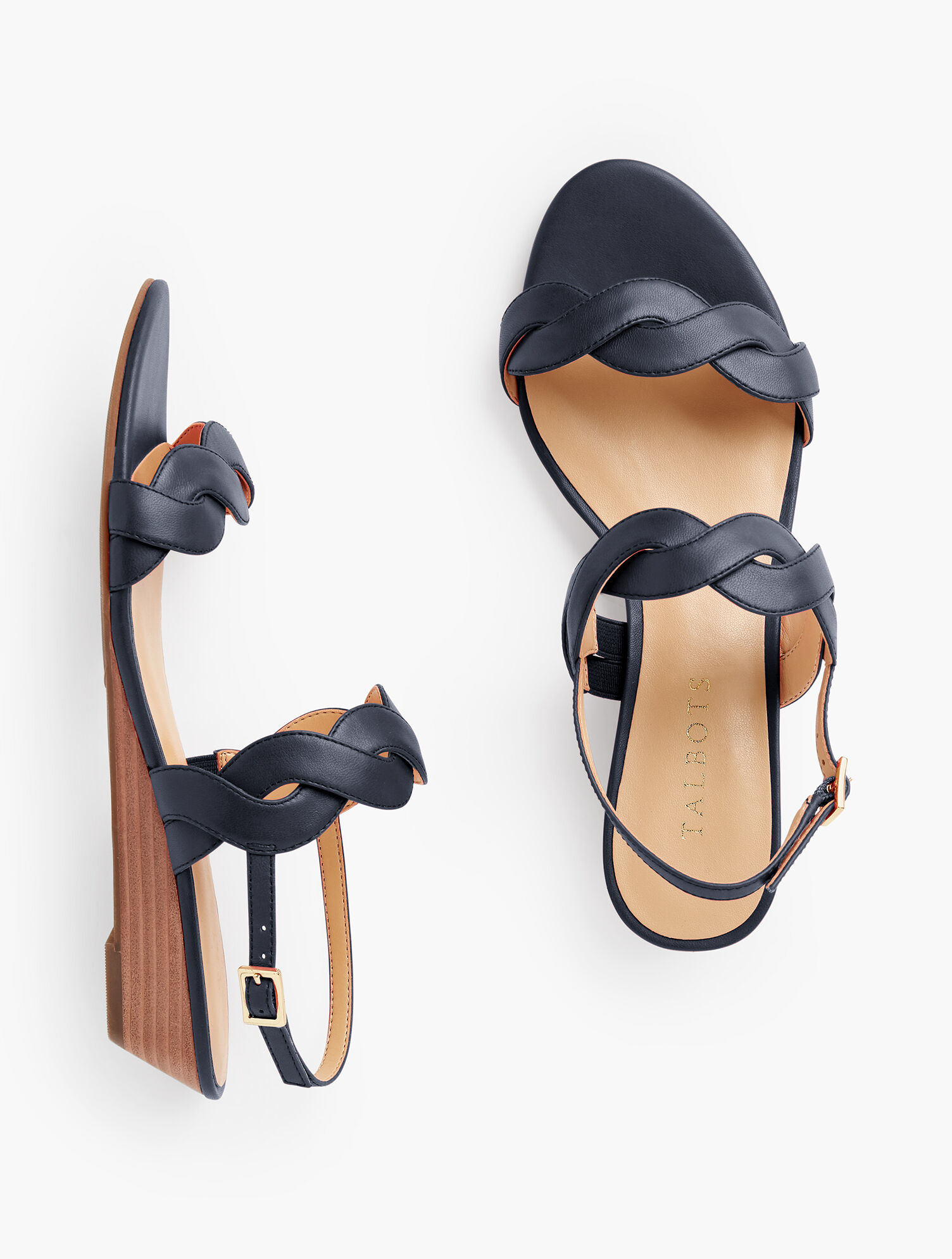Capri Twist Mini Wedge Sandals - Nappa Leather | Talbots