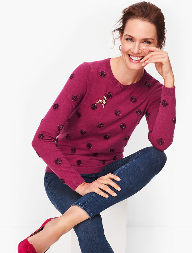 Tinsel Dot Sweater | Talbots