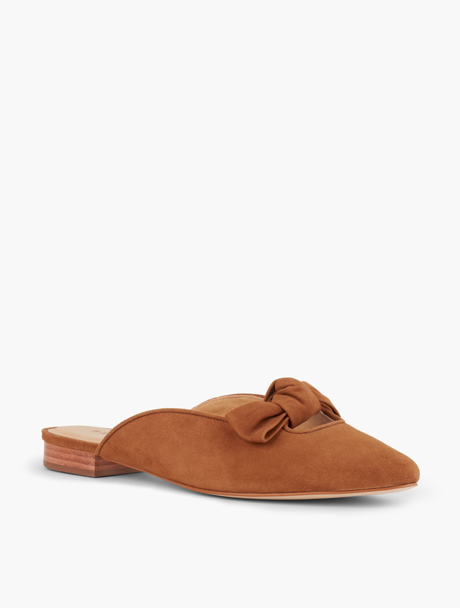 Edison Suede Bow Mules | Talbots