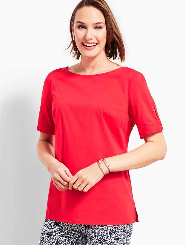 Belle Ballet-Neck Top | Talbots