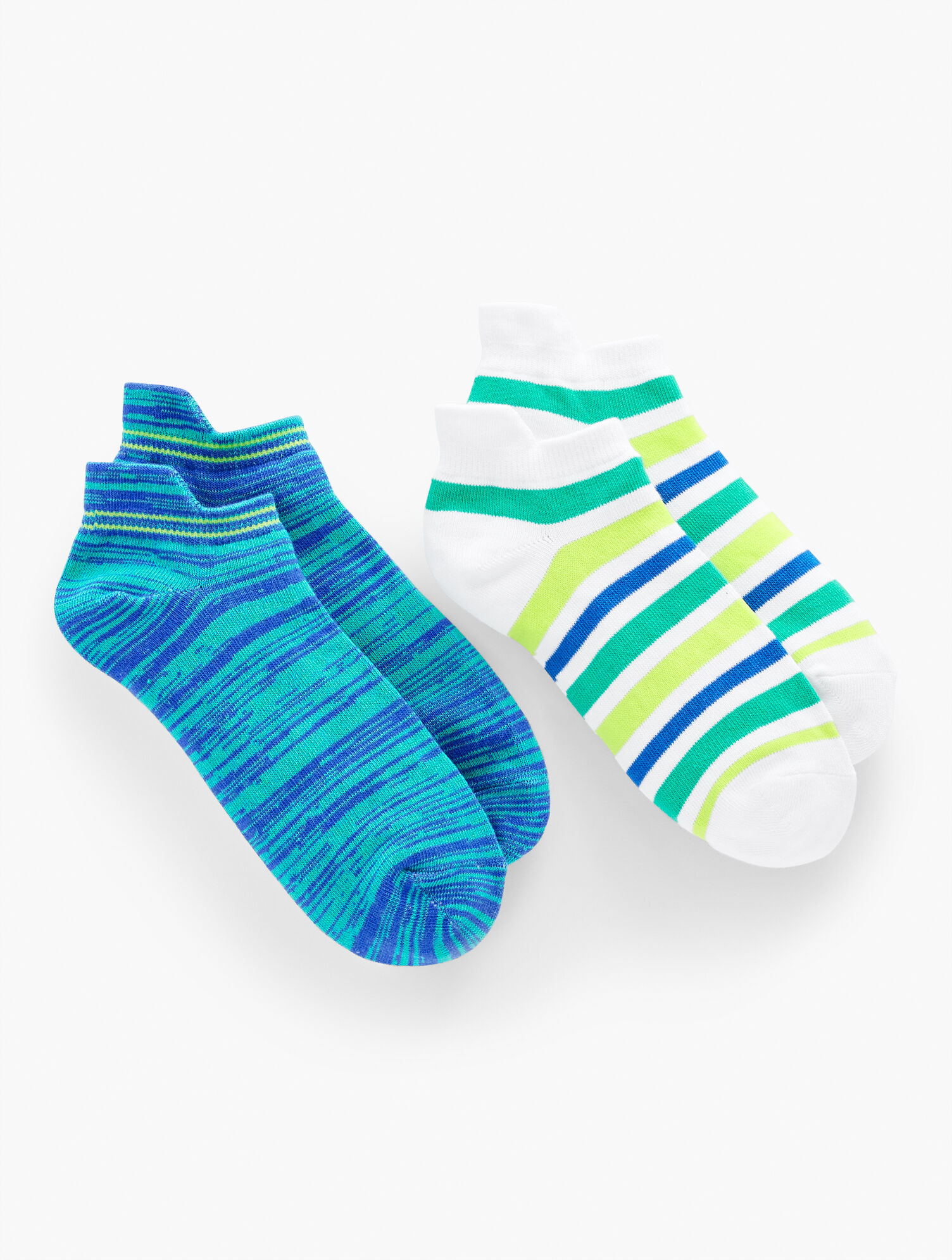 Stripe Two Pair Ankle Socks | Talbots