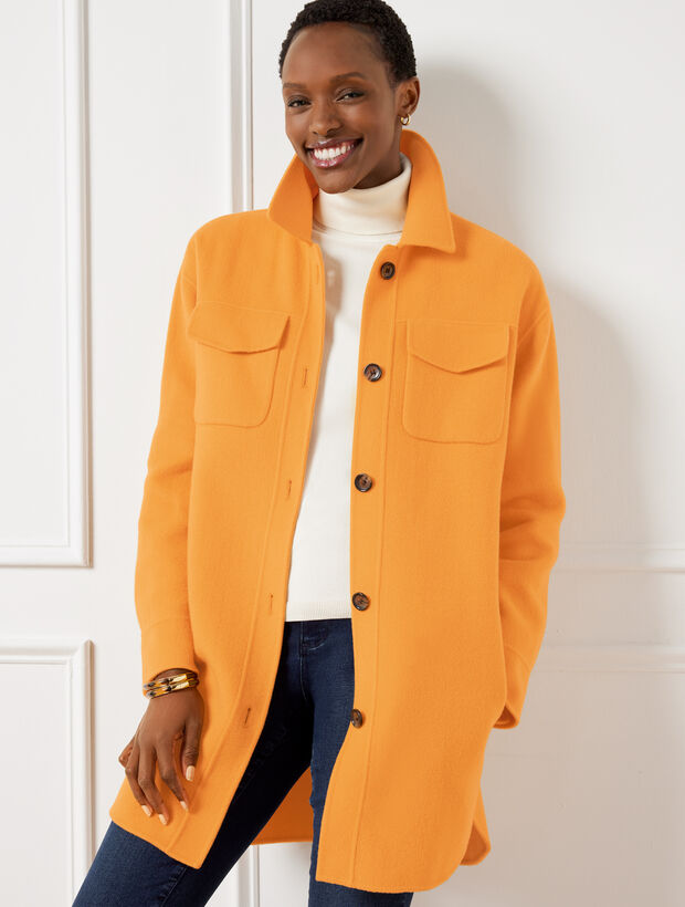 Double Face Wool Blend Shirt Jacket | Talbots