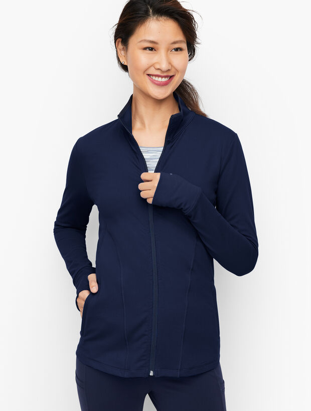 Mockneck High-Low Active Jacket | Talbots