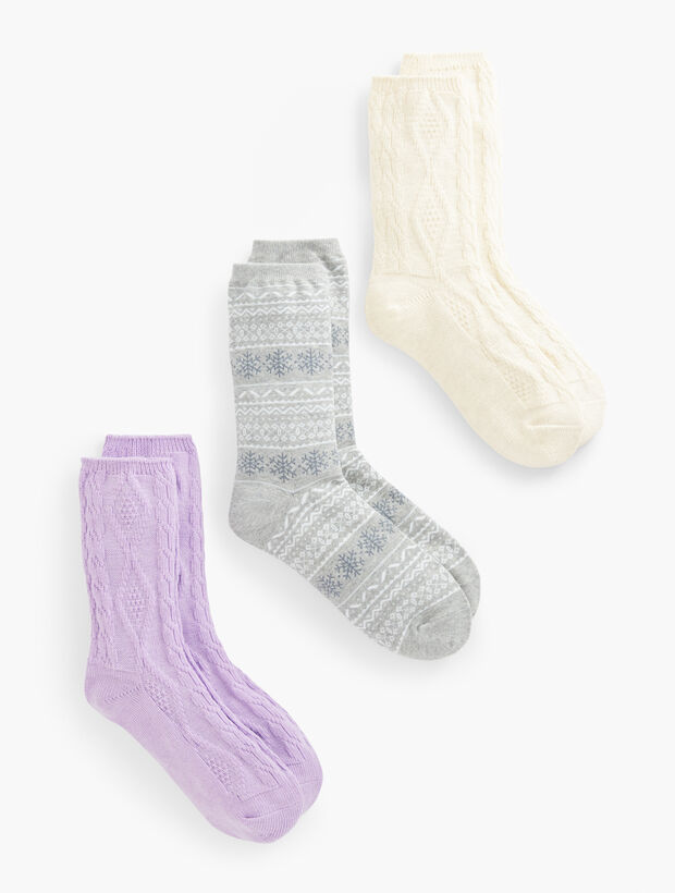 Cozy Snowflake 3-Pack Socks | Talbots