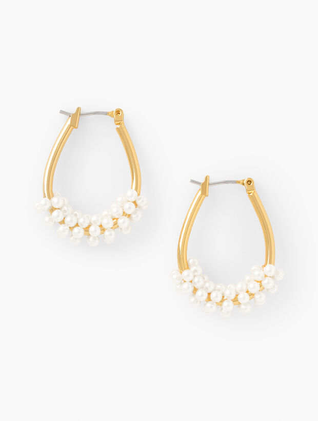 Pearl Wrapped Hoop Earrings | Talbots