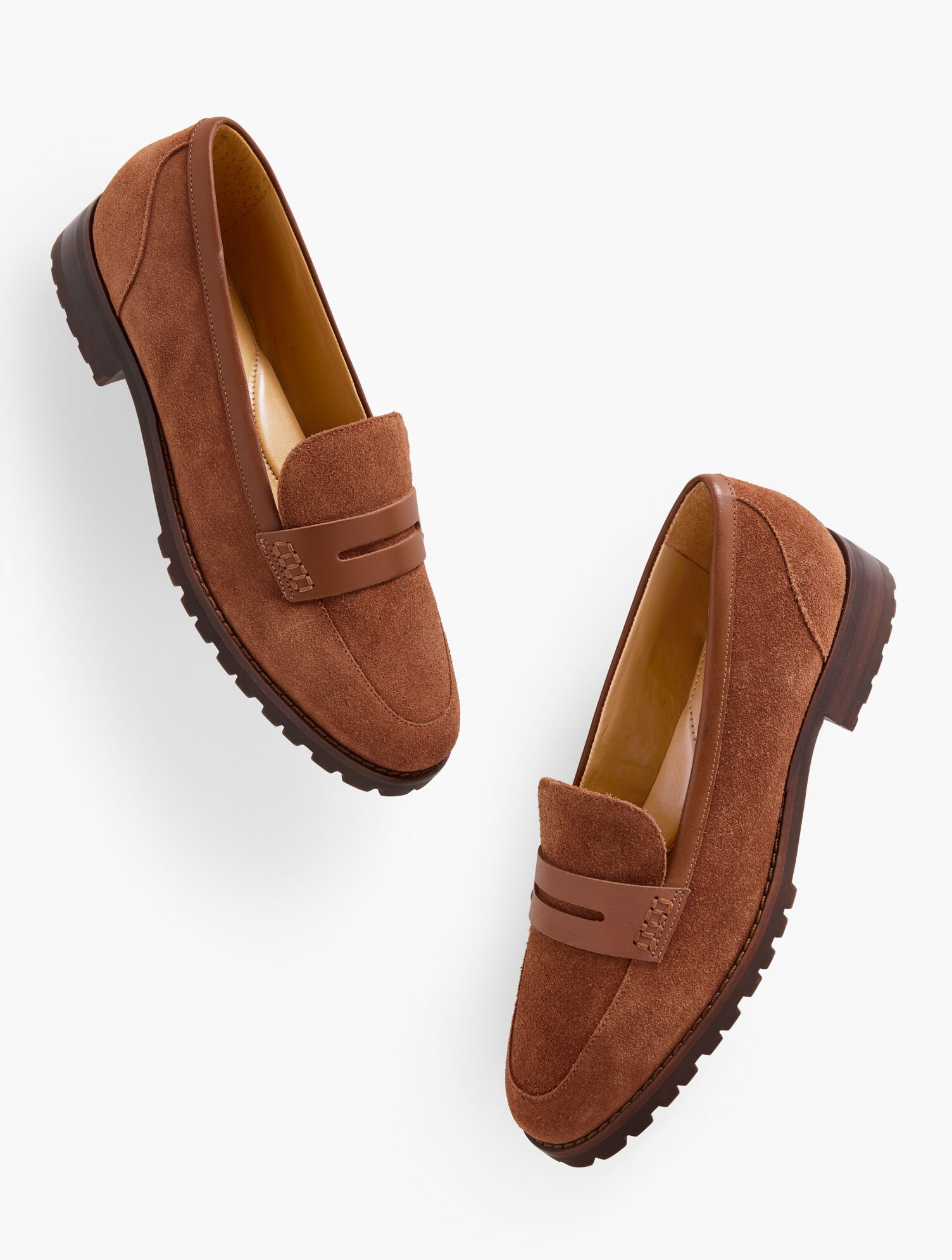 Cassidy Suede Penny Loafers | Talbots
