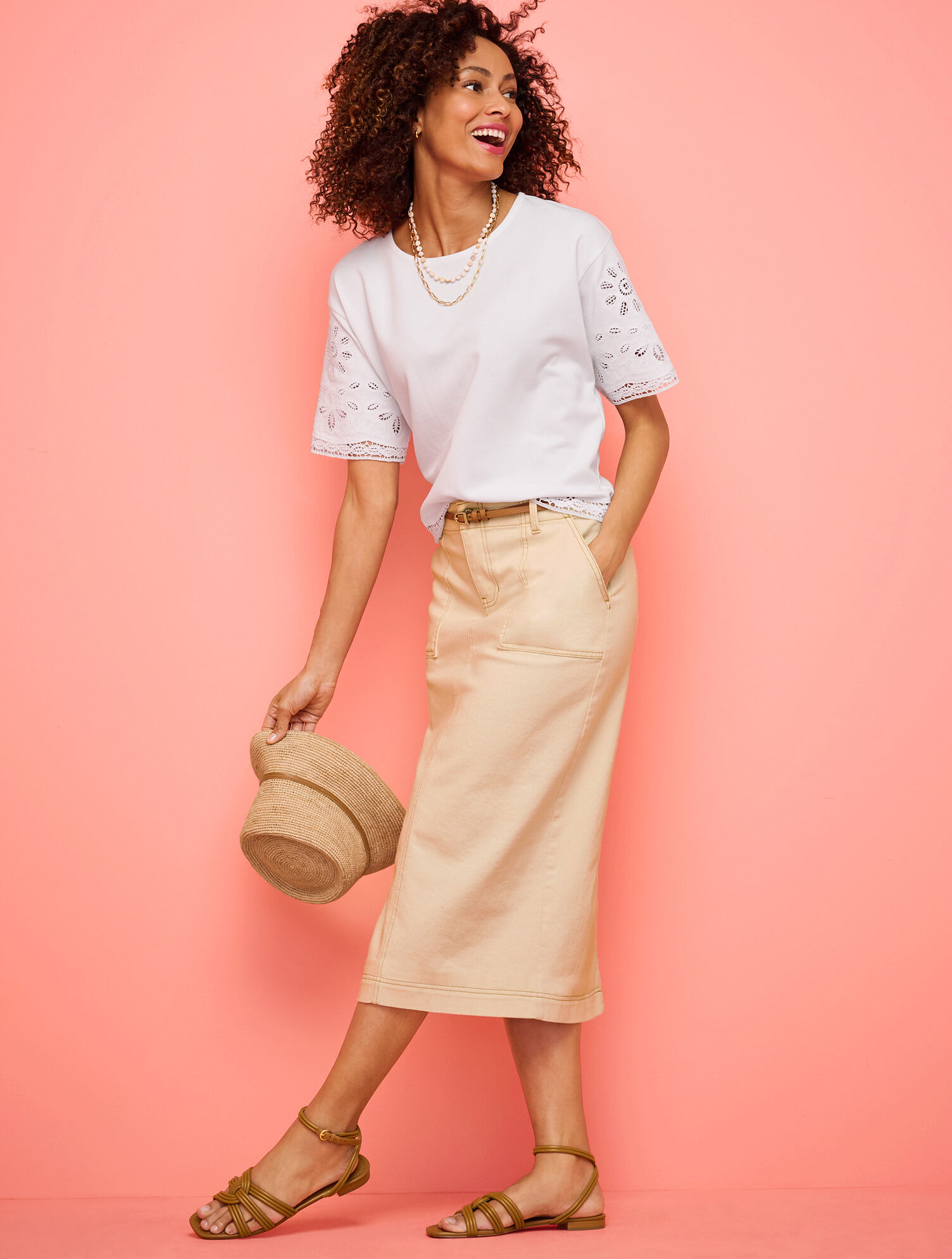 Straw Bucket Hat | Talbots