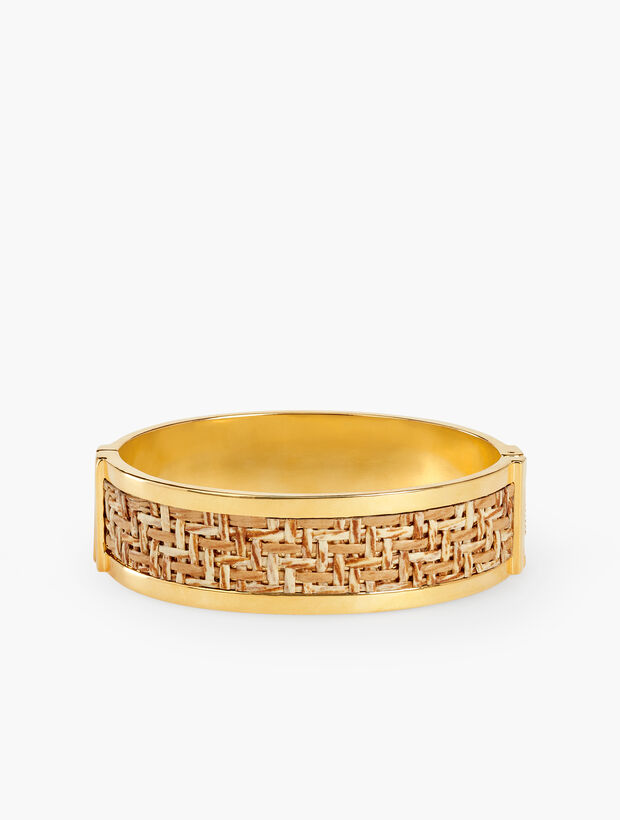 Basketweave Inset Bangle | Talbots