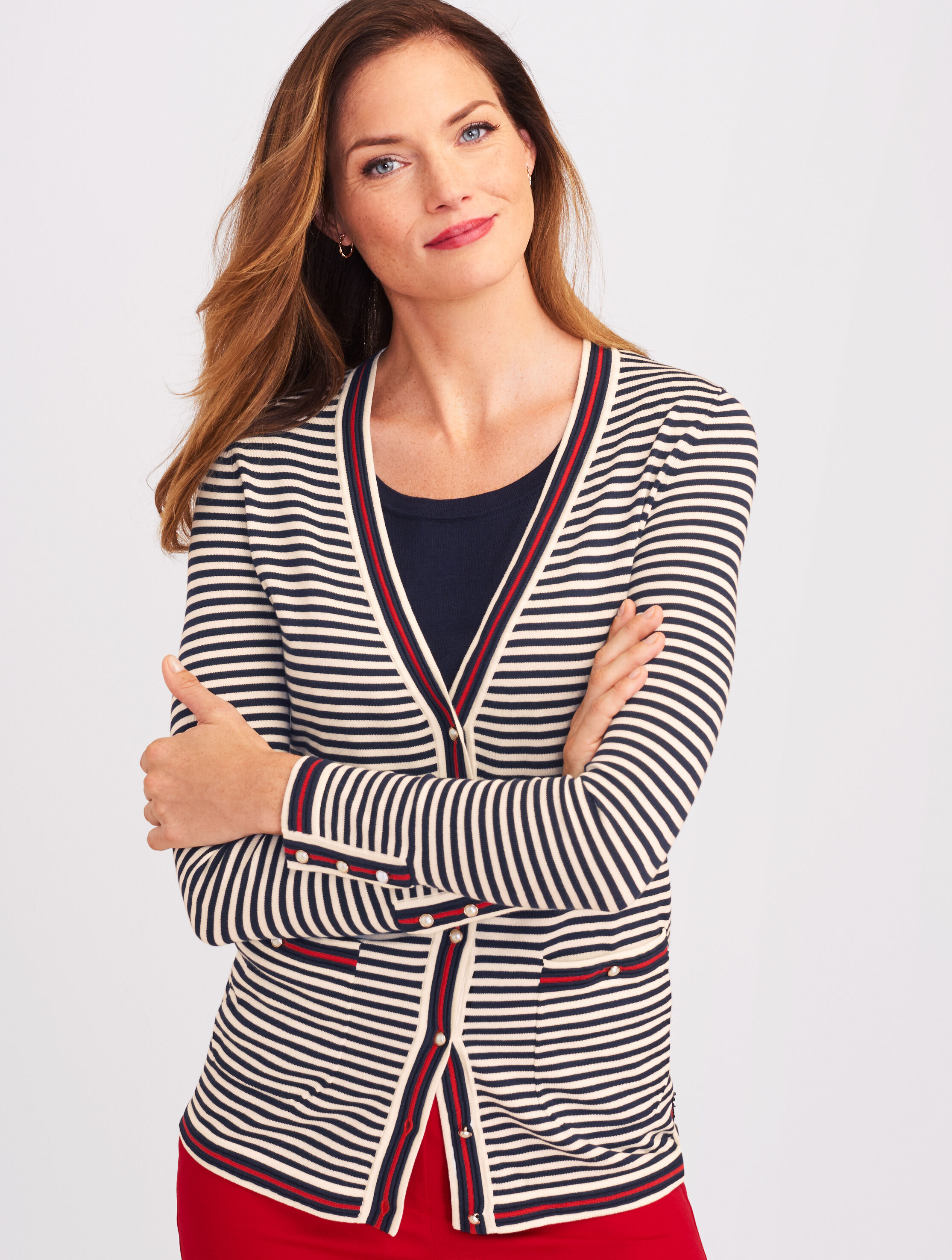 O, The Oprah Magazine Collection for Talbots Embroidered Stripe ...