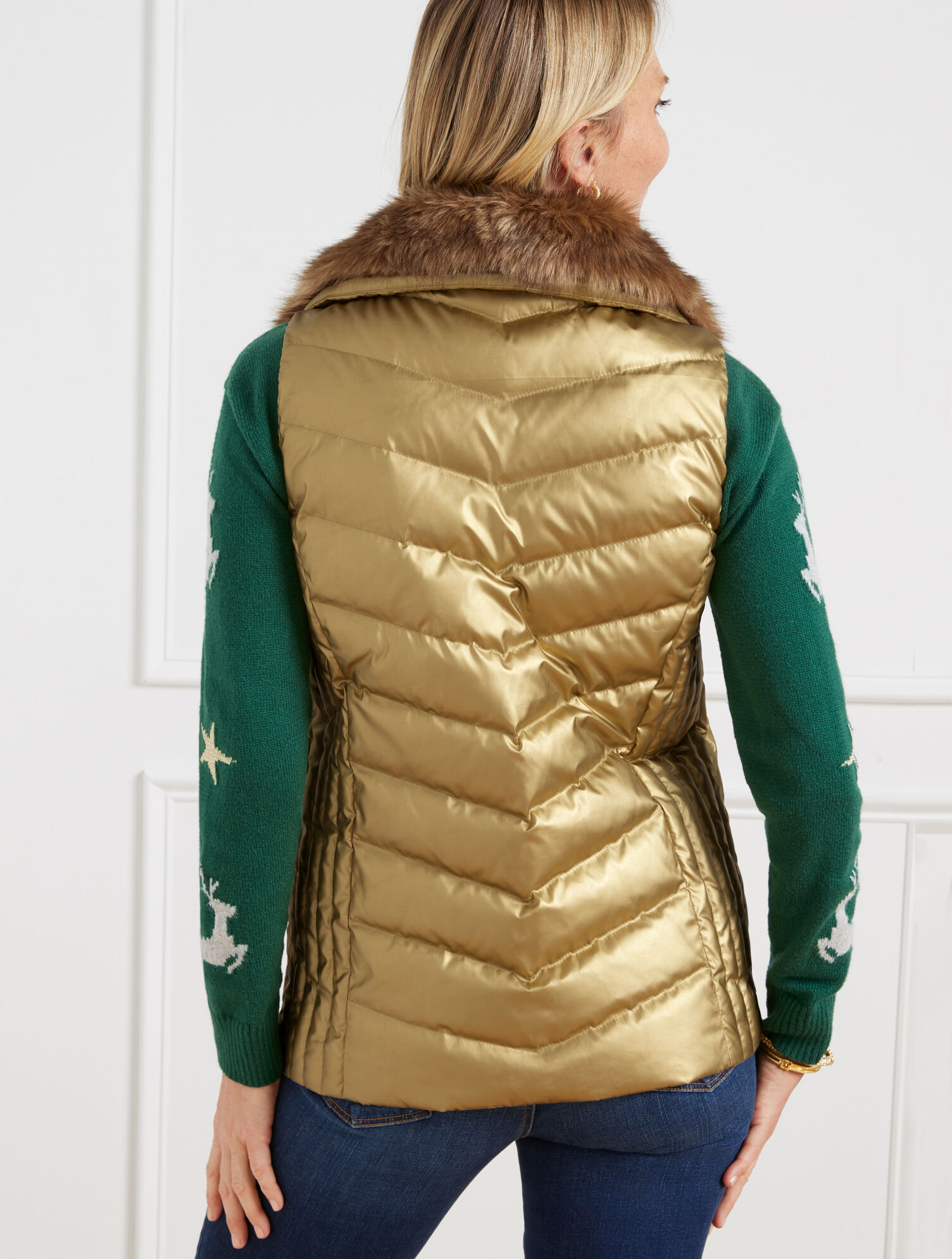 Metallic Puffer Vest | Talbots