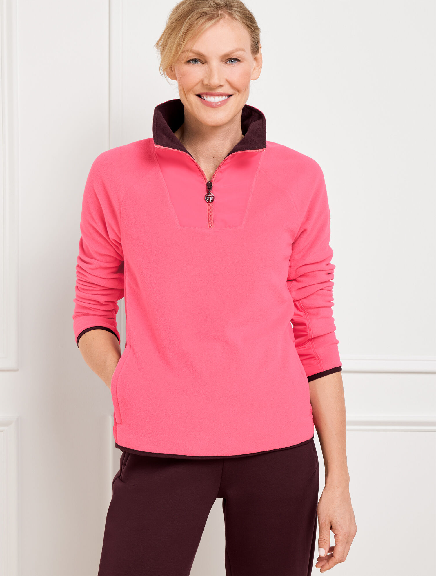 Microfleece Half-Zip Pullover | Talbots