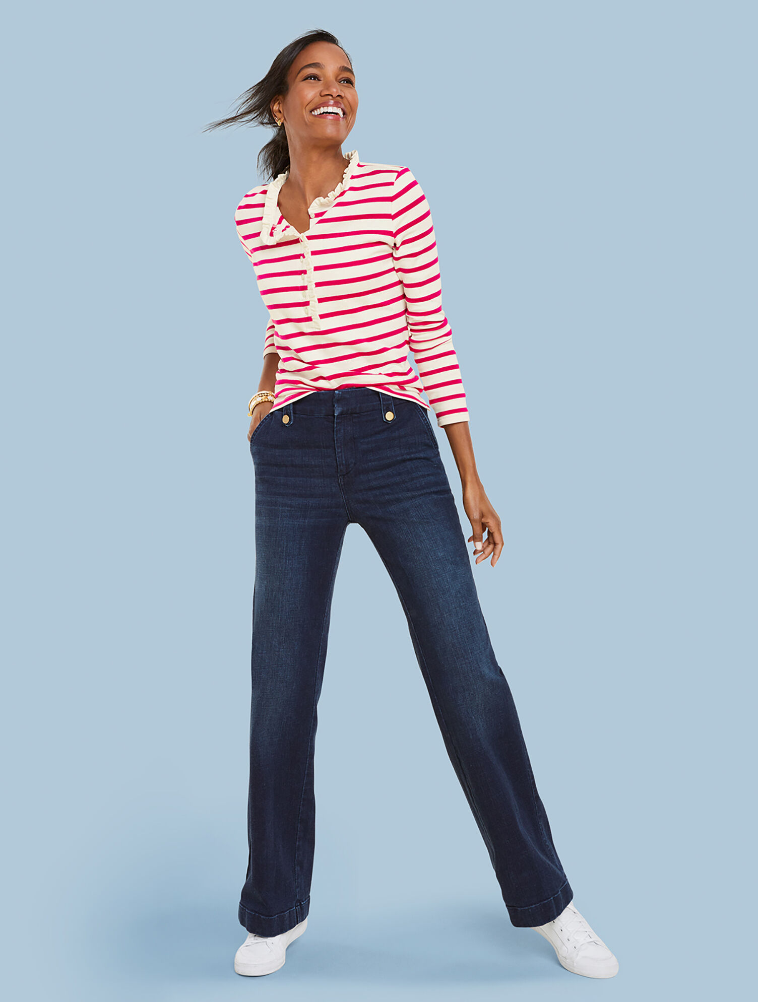 Wide Leg Jeans - Moonlit Wash | Talbots