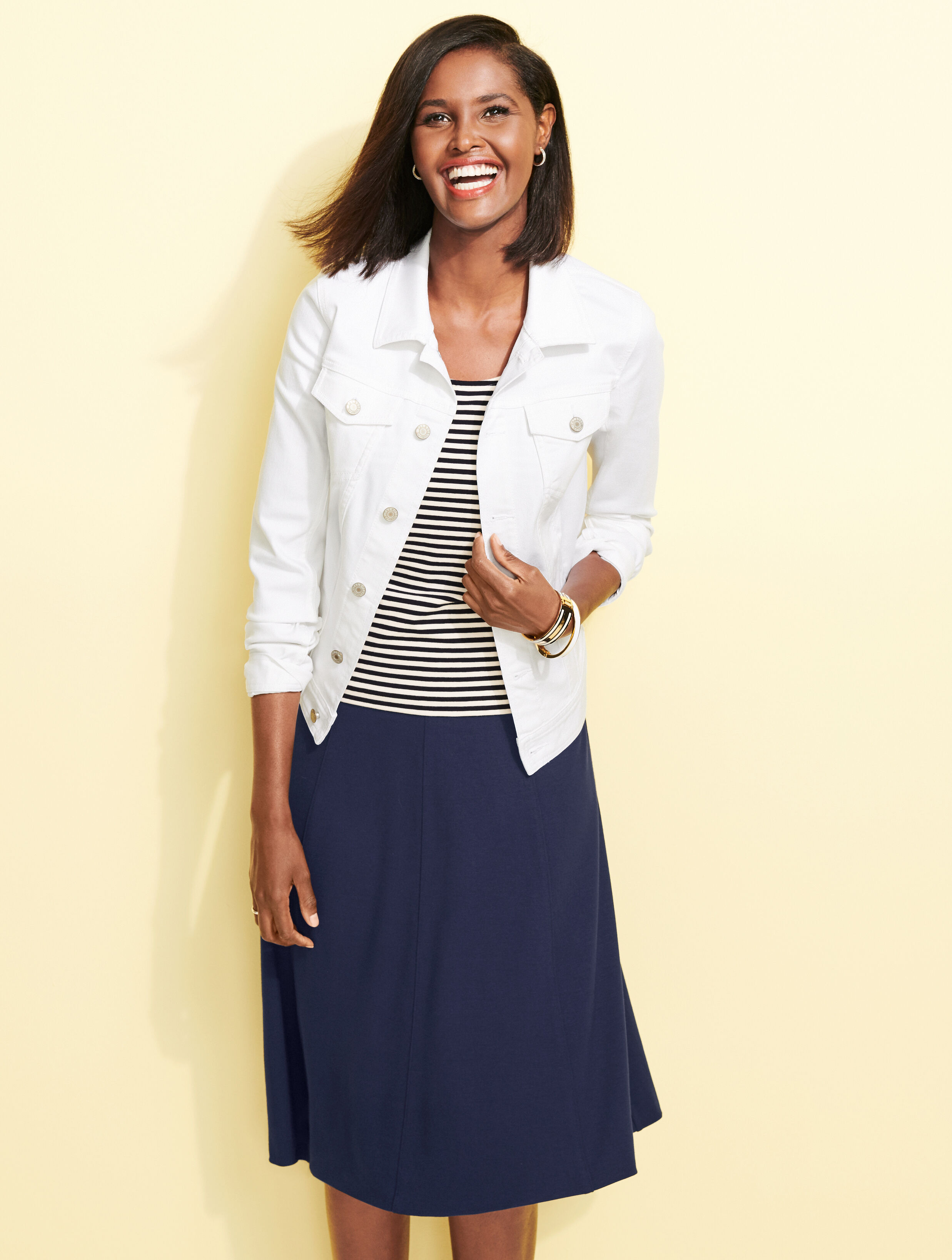 Classic Jean Jacket - White | Talbots