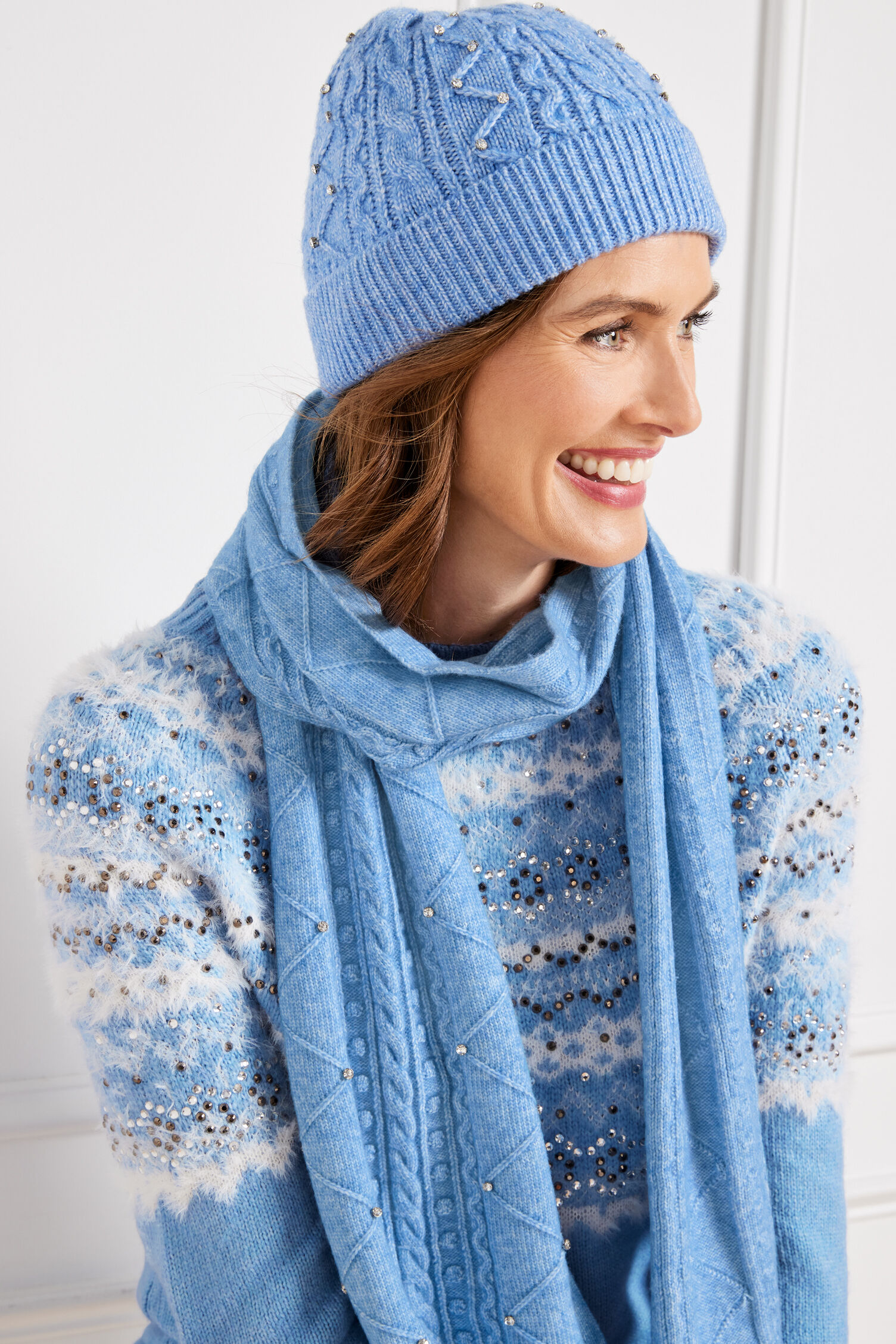 Rhinestone Embellished Scarf | Talbots