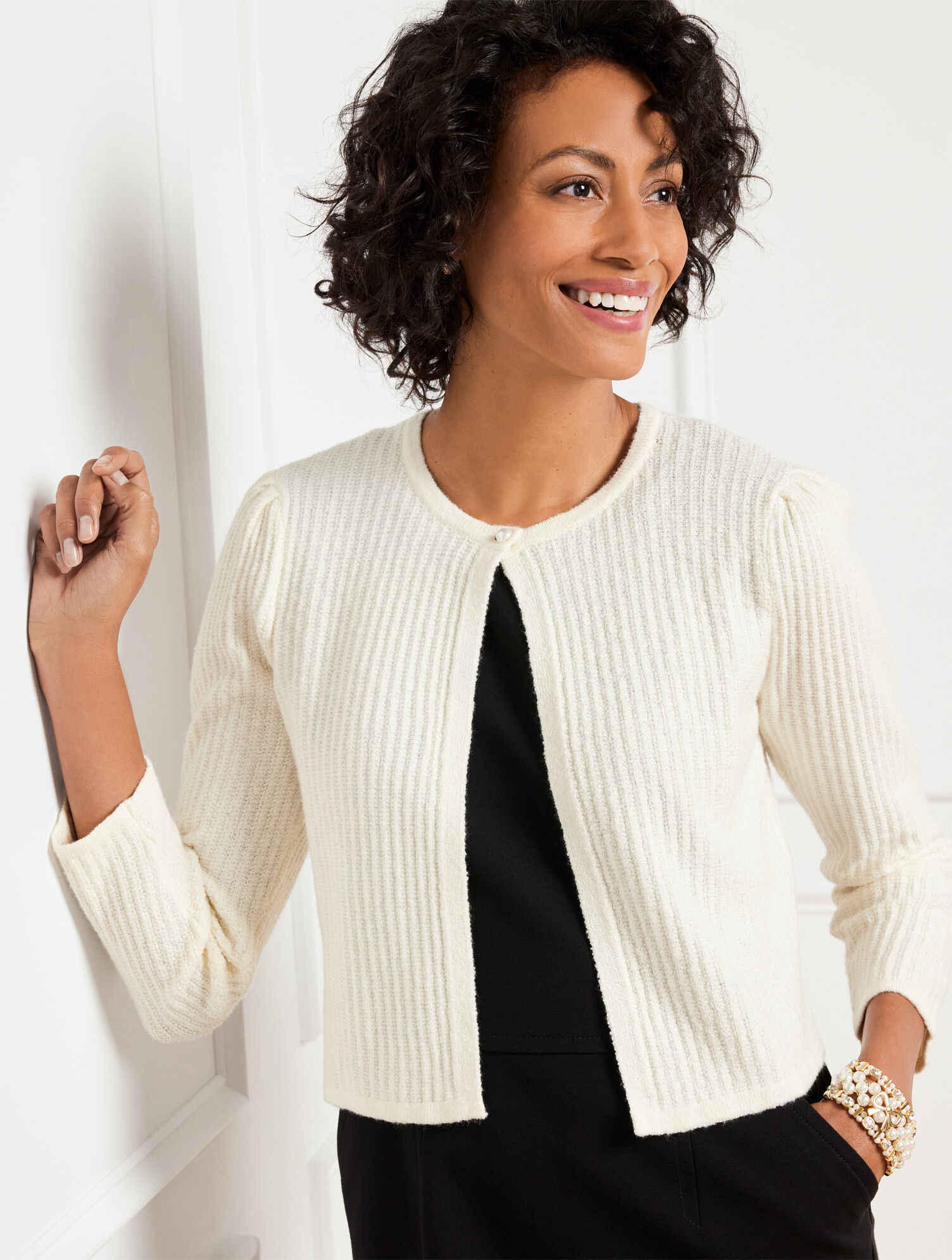 Plus Exclusive Ribbed Shrug | Talbots