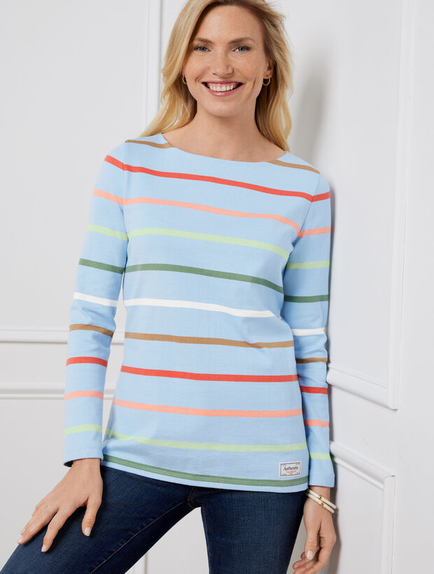Authentic Talbots Tee - Provincetown Stripe | Talbots