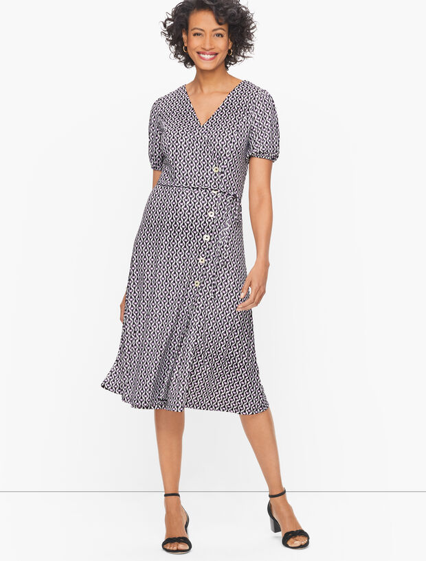 Jersey Faux Wrap Dress | Talbots
