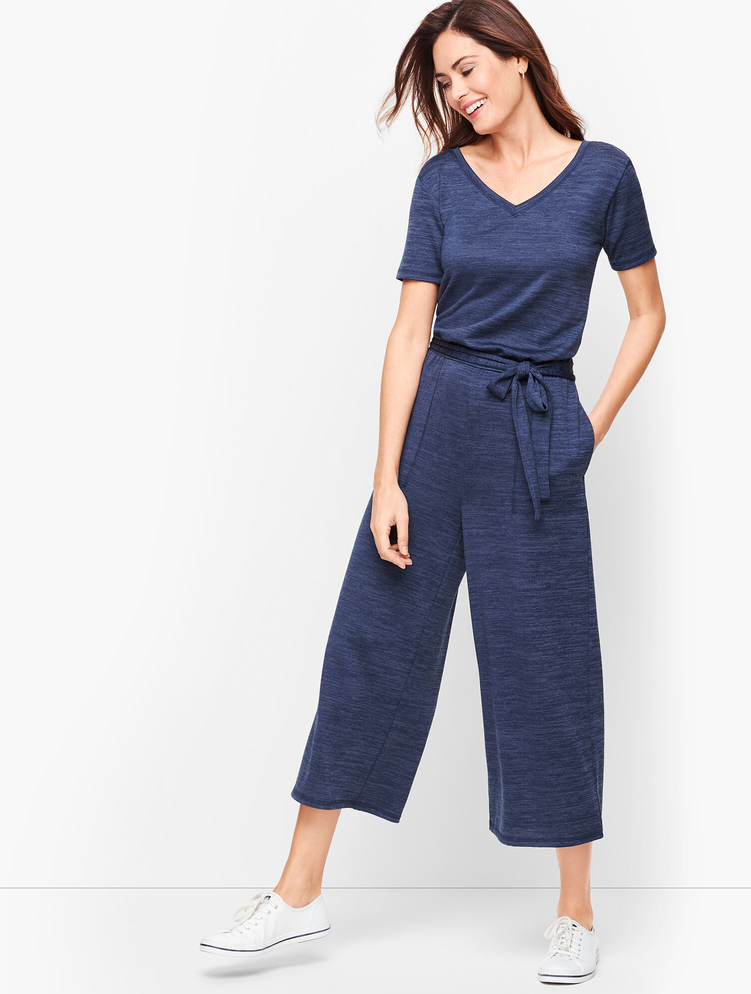 Marled Jersey Romper | Talbots