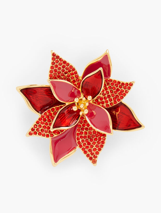 Classic Poinsettia Brooch | Talbots