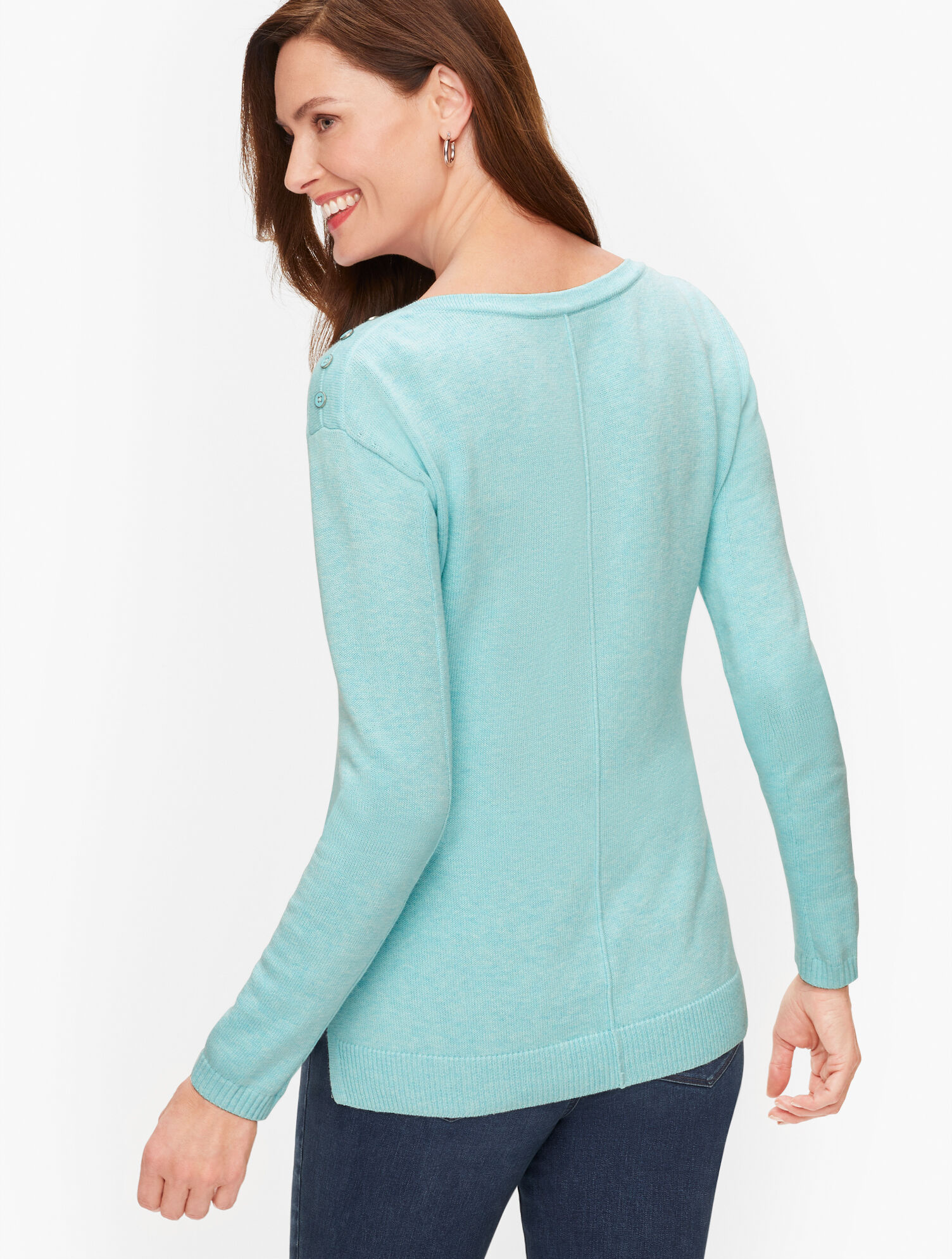 Button Shoulder Sweater | Talbots