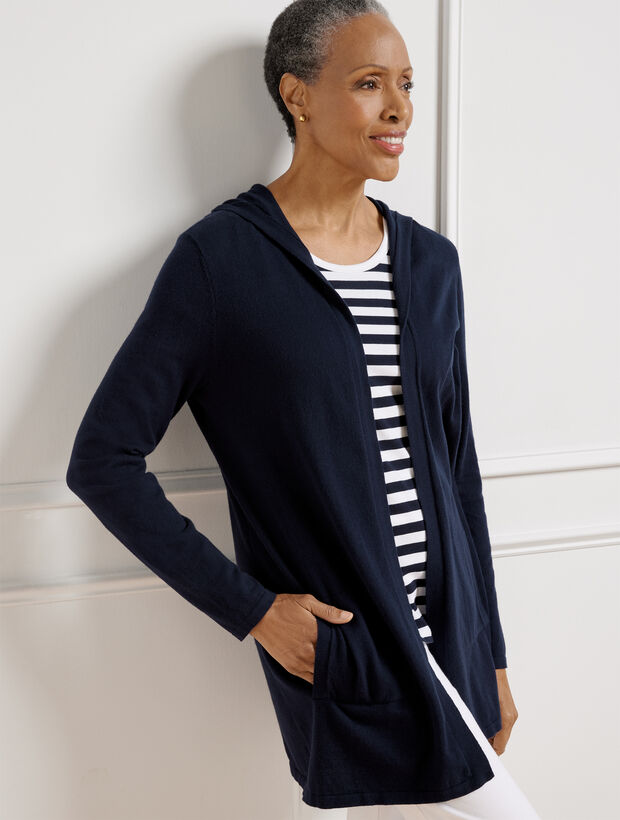 Hooded Flyaway Cardigan | Talbots