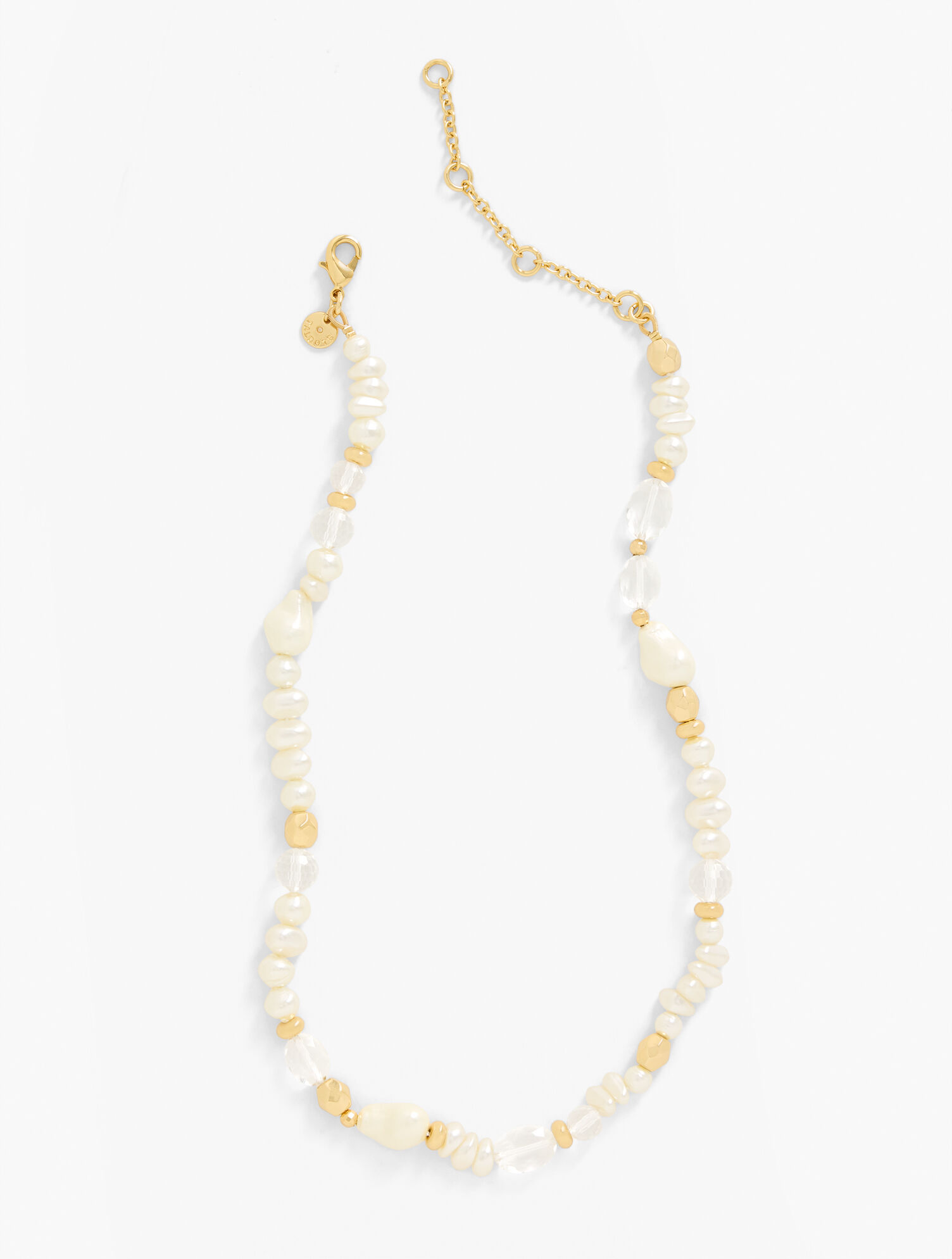 Pearl & Crystal Beaded Necklace | Talbots