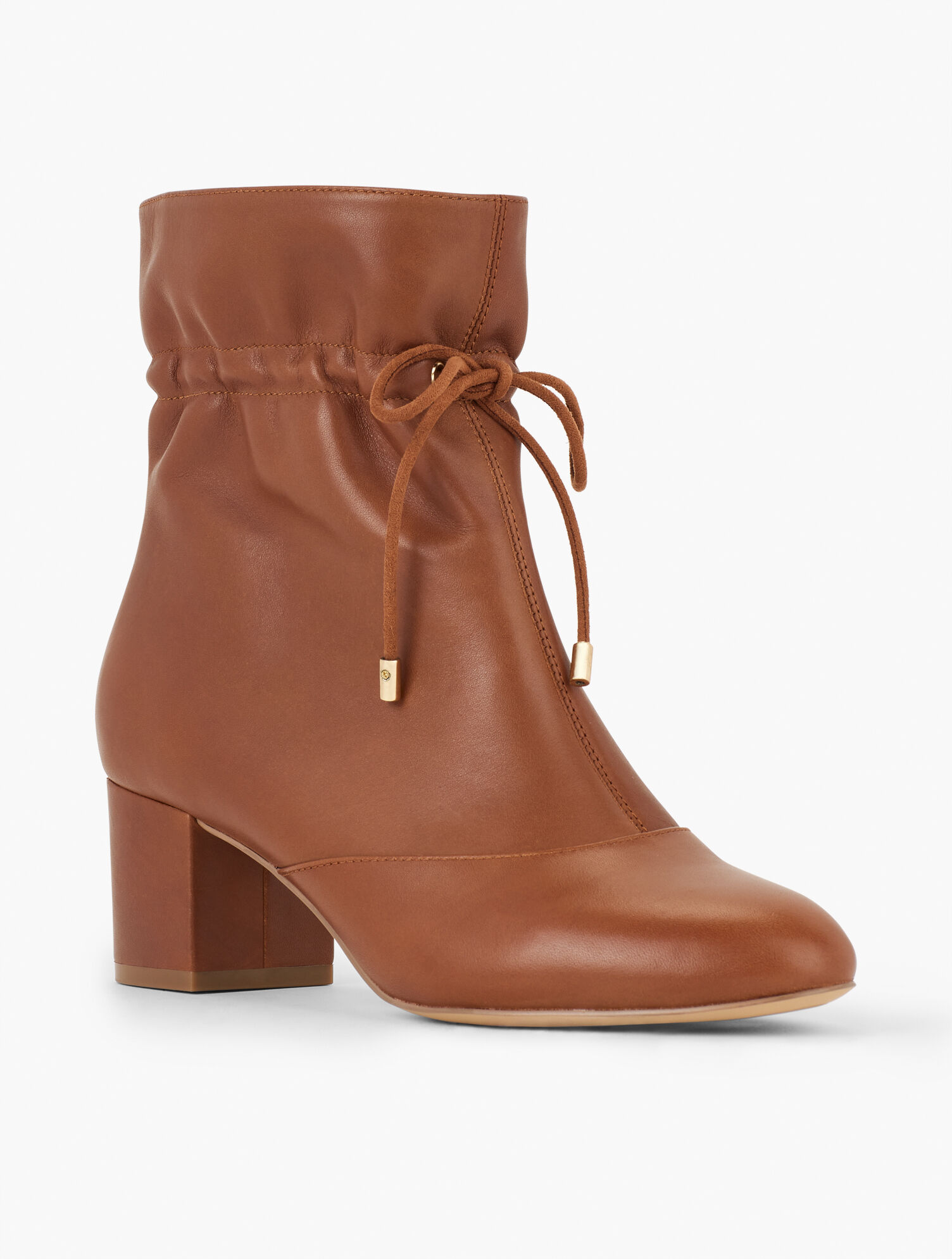 Maud Cinched Leather Ankle Boots | Talbots