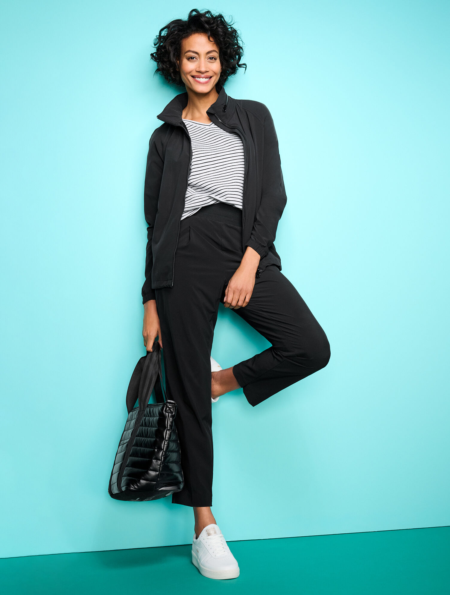 Lightweight Woven Stretch Bomber Jacket | Talbots