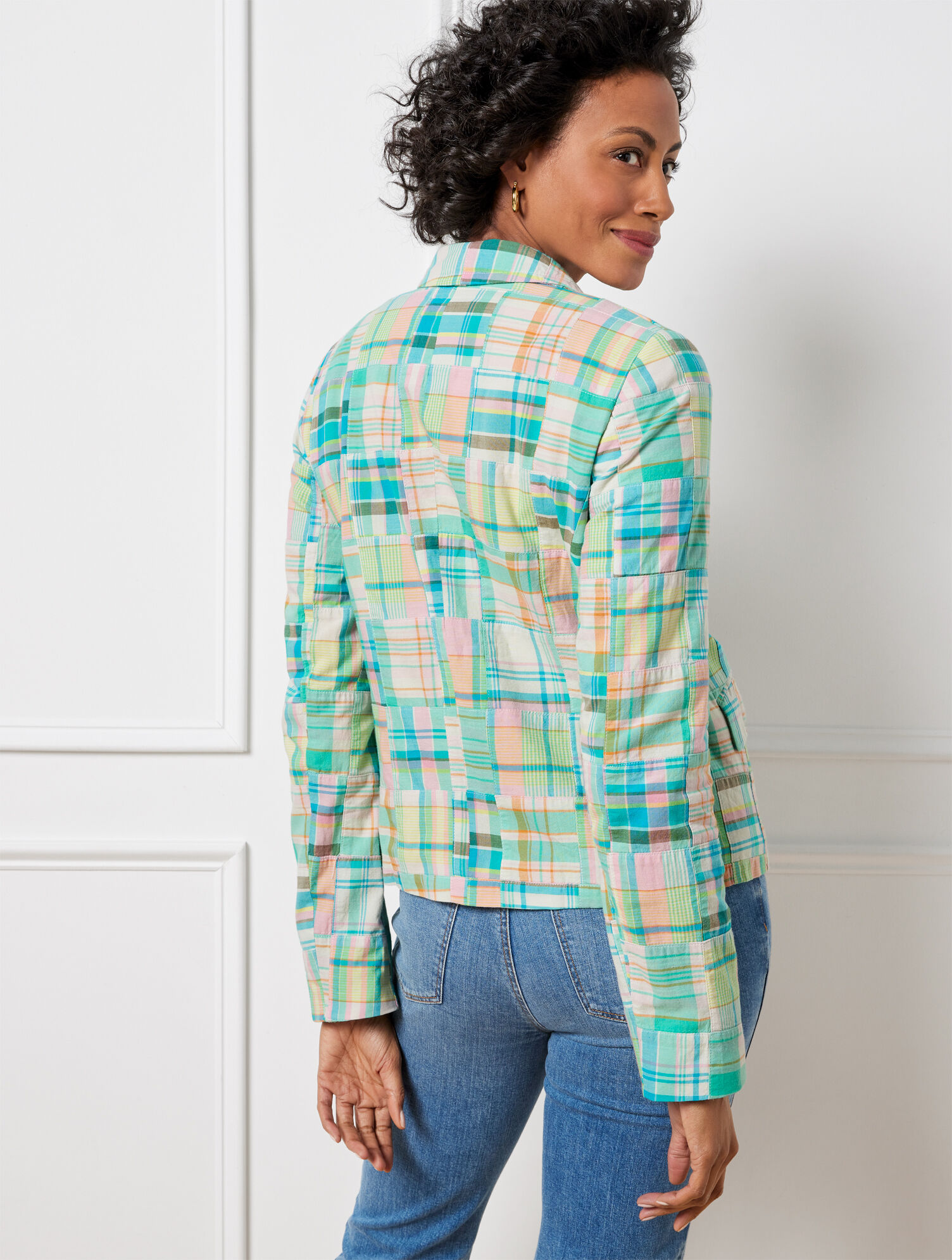 Double Breasted Madras Blazer | Talbots