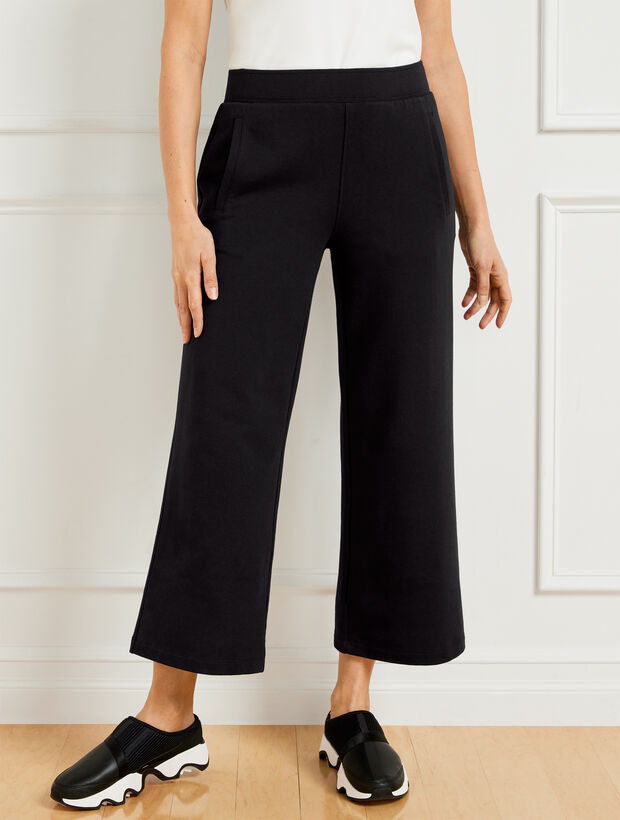 Pima Terry Wide Leg Pants | Talbots