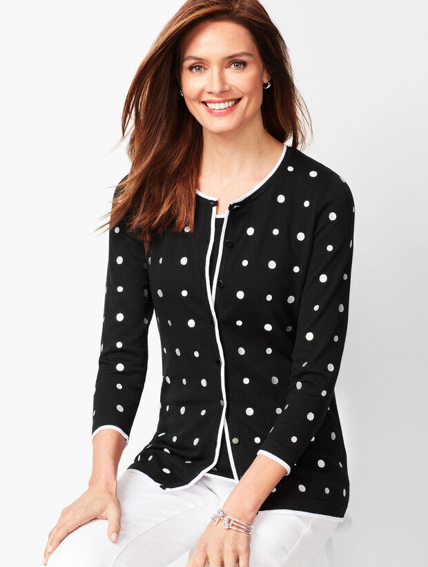 Charming Cardigan - Embroidered Dot | Talbots