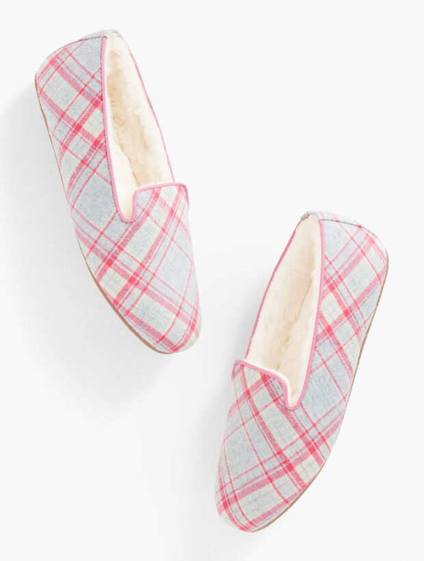 Jingle Plaid Slippers | Talbots