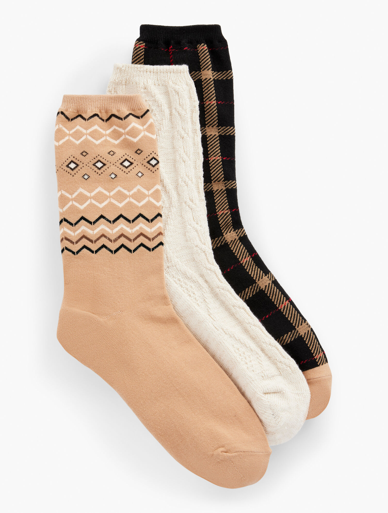 Cabin Life Three Pair Trouser Socks | Talbots