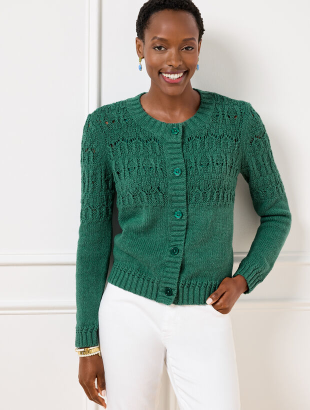 Pointelle Stitch Cardigan | Talbots