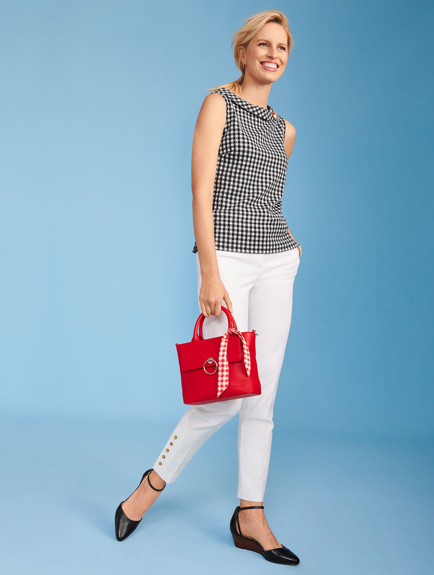 Sabrina Shell - Jacquard Gingham | Talbots