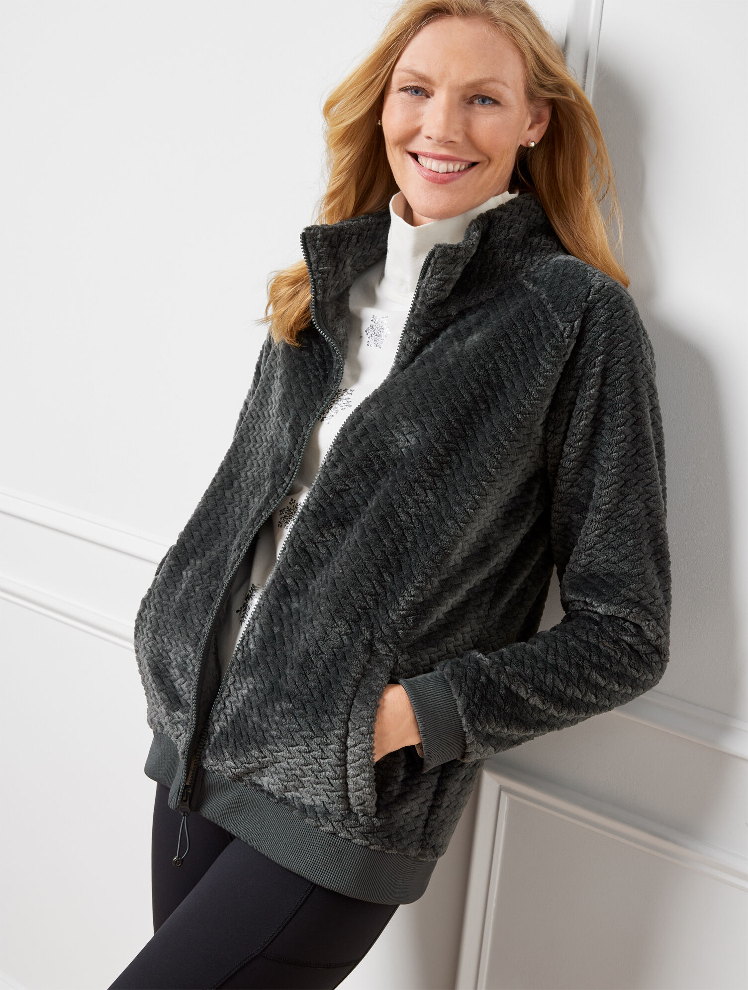 Patterned Sherpa Jacket | Talbots