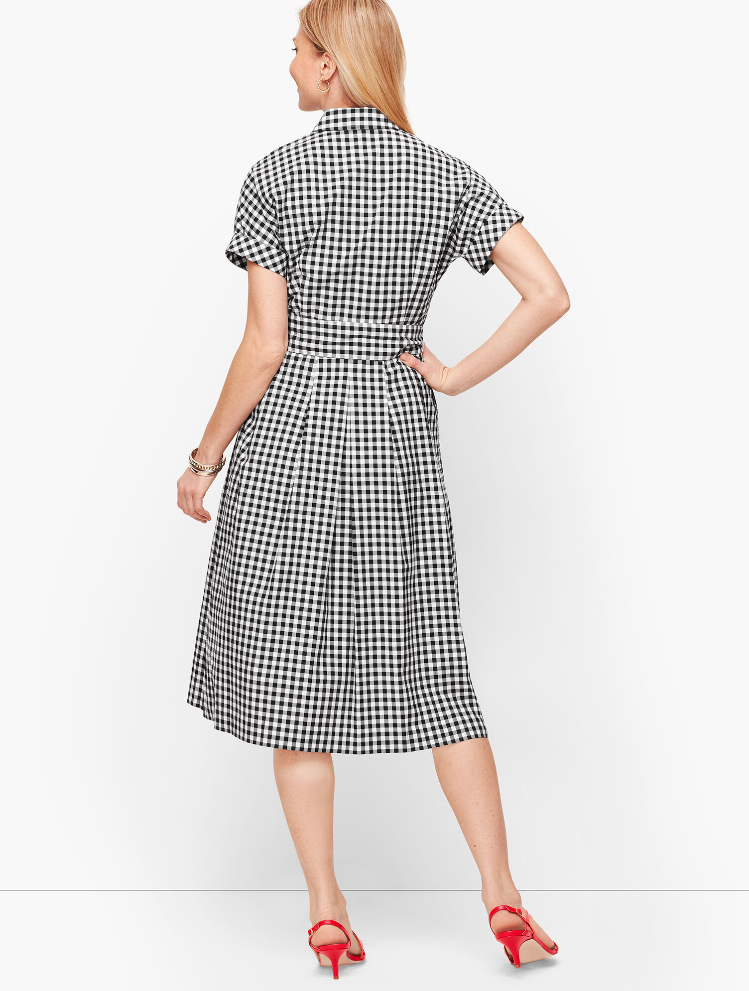 gray gingham dress